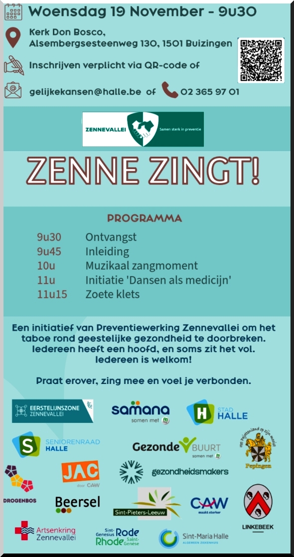 Preventiewerking Zennevallei zet sterk in op geestelijke gezondheid